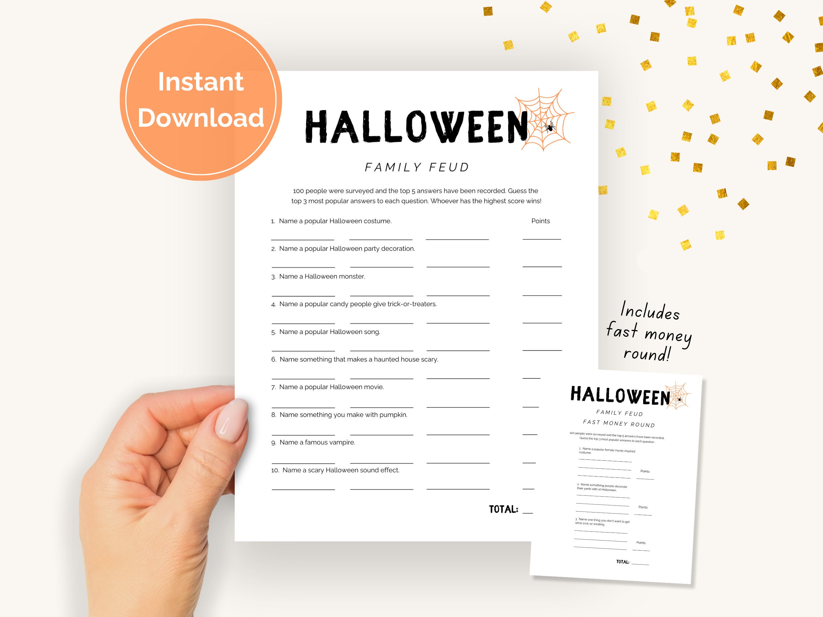 Halloween Family Feud With Fast Money Round, Halloween Party Game ...