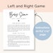 Left Right Baby Shower Game, Left Right Story, Co Ed Baby Shower Game ...