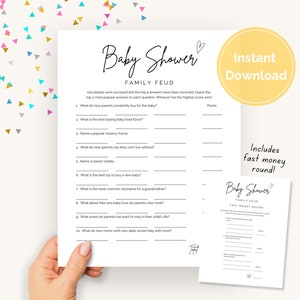 Family Feud Baby Shower Game, Baby Sprinkle Family Feud, Friendly Feud ...