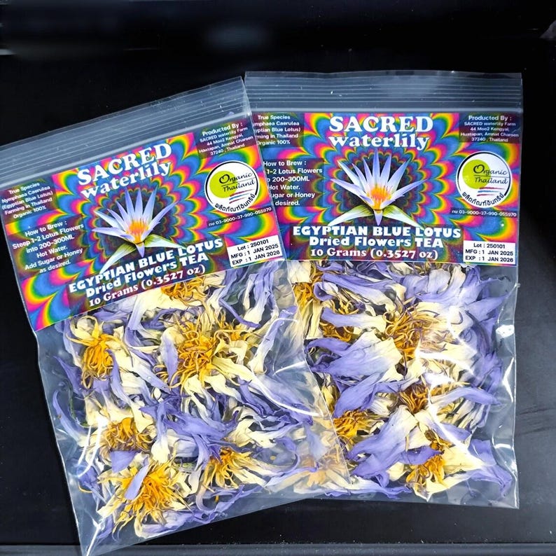 Blue Lotus Flower 40g : True Nymphaea Caerulea, Meditation & Relaxation ...