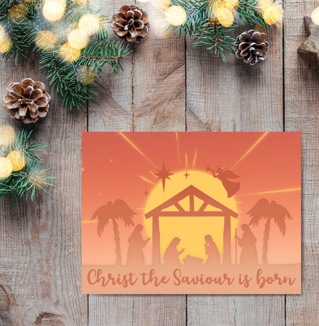 Christ the Saviour is Born Christmas Card Christian Holidays - Etsy