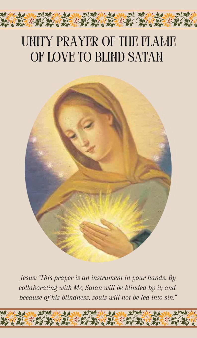 75 Flame of Love Unity Prayer Cards - Etsy