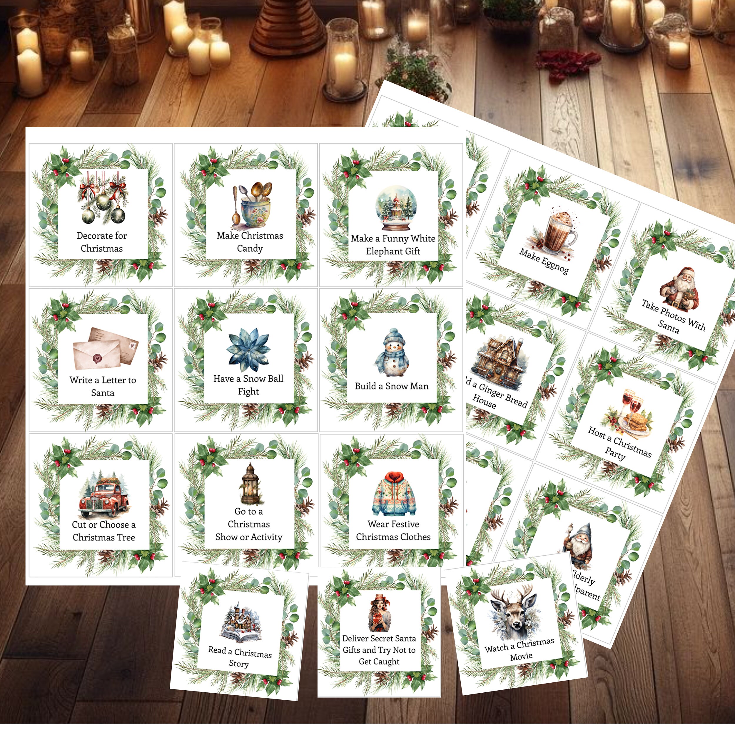 Advent Christmas Activity Cards, Family Traditions, Kids Advent Cards ...
