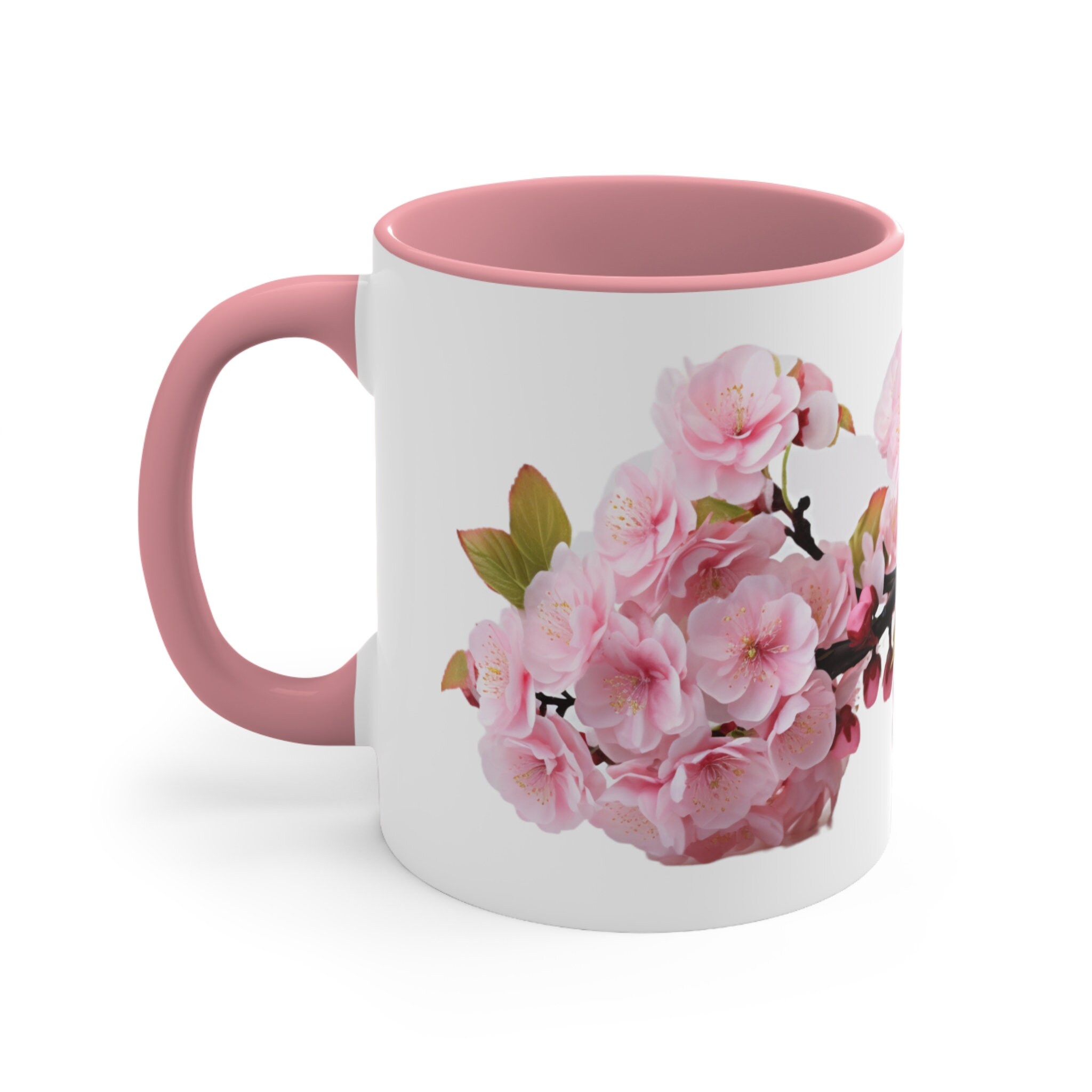 Hibiscus Flower Mug, Gardening Gift, Pink Red Floral Mug, Pressed ...
