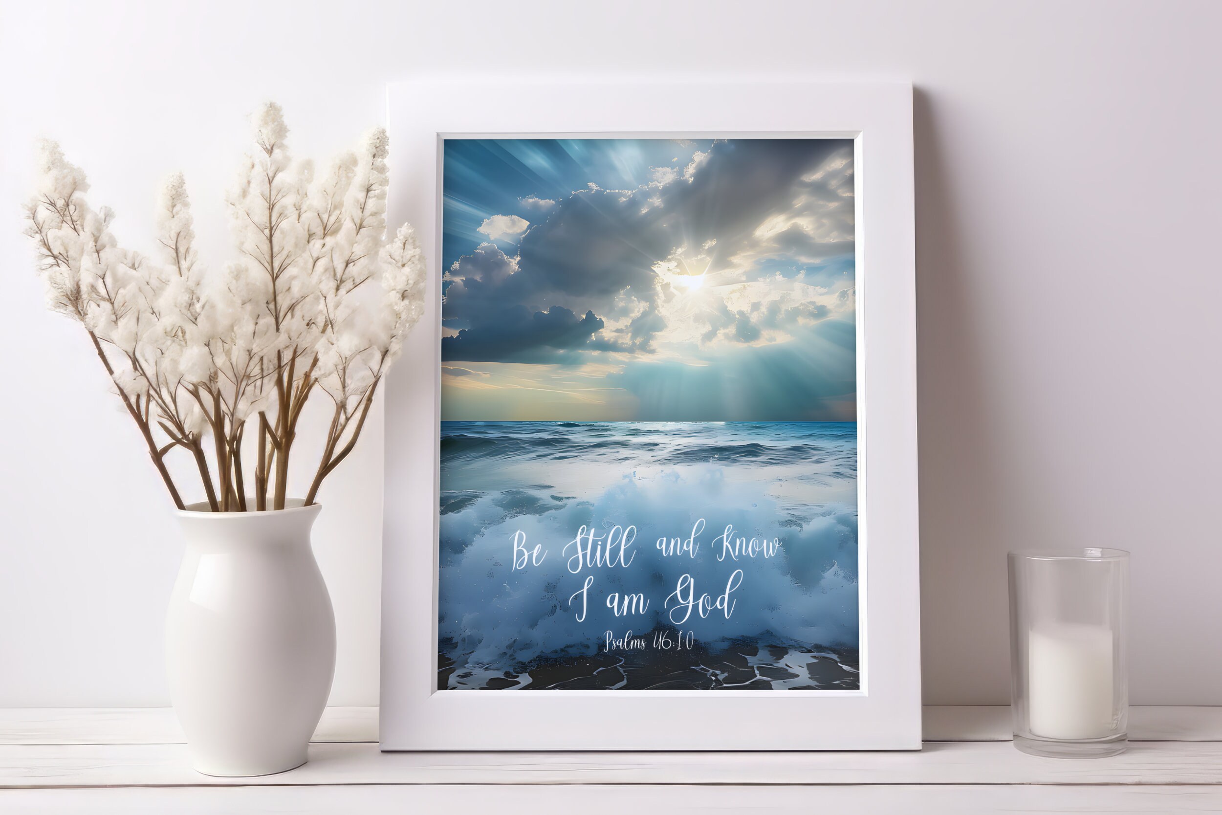 Be Still and Know, Christian Wall Art, Psalm 46:10, Calming Bible Verse ...