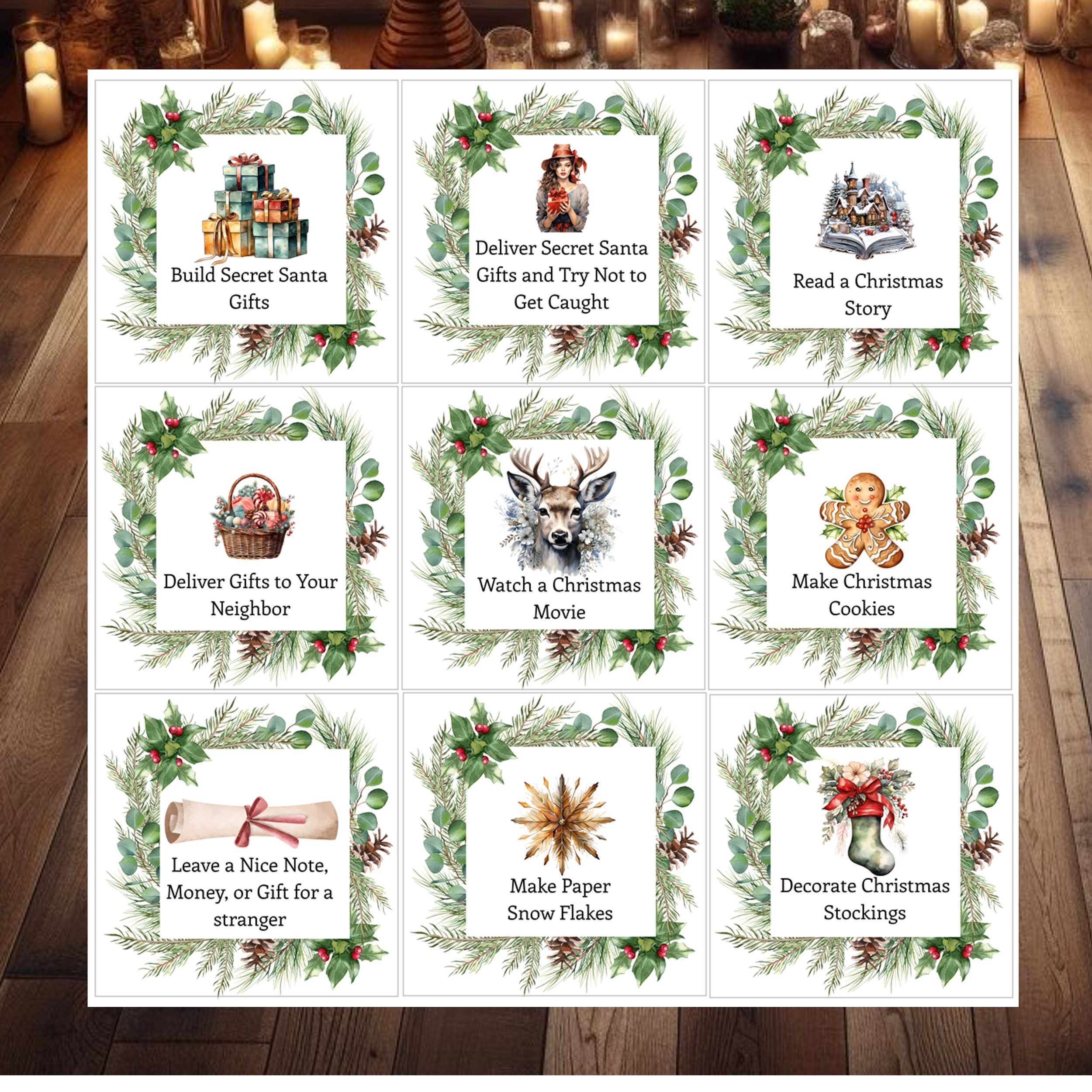 Advent Christmas Activity Cards, Family Traditions, Kids Advent Cards ...