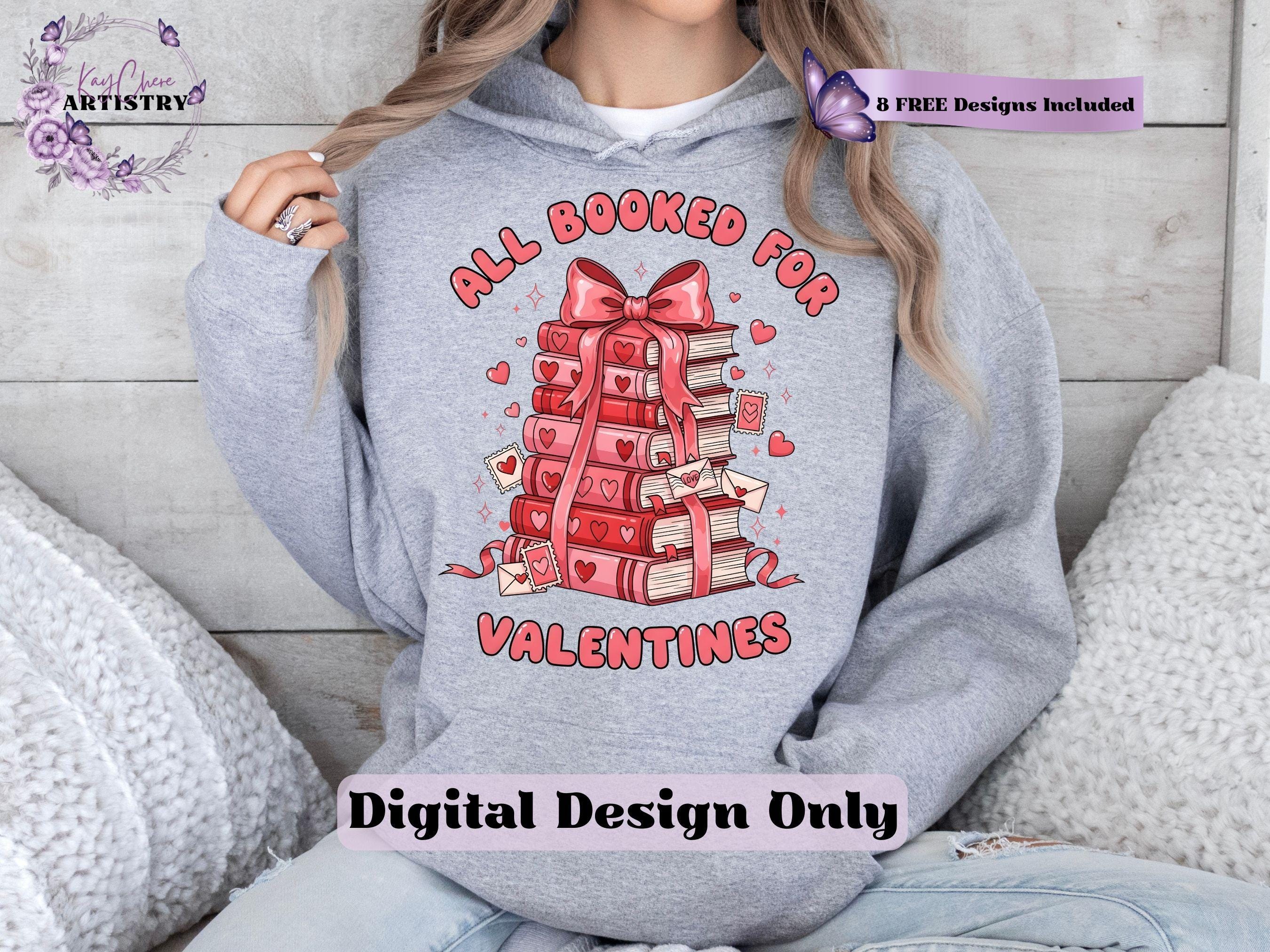 Valentine Book Lovers PNG, Bookish Valentines Quote Sublimation ...