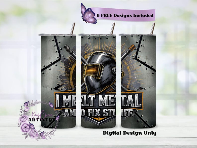 I Fix Stuff Tumbler Wrap, Funny Welder Quote 20oz Sublimation ...