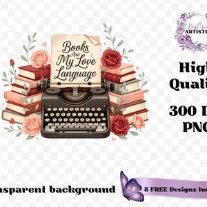 Valentine Book Lovers PNG, Bookish Valentines Quote Sublimation ...