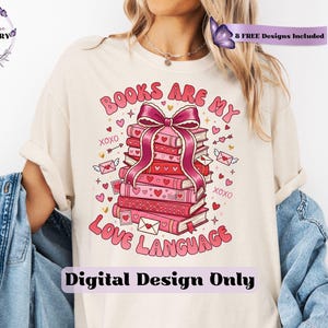 Valentine Book Lovers PNG, Bookish Valentines Quote Sublimation ...