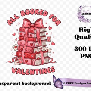 Valentine Book Lovers PNG, Bookish Valentines Quote Sublimation ...