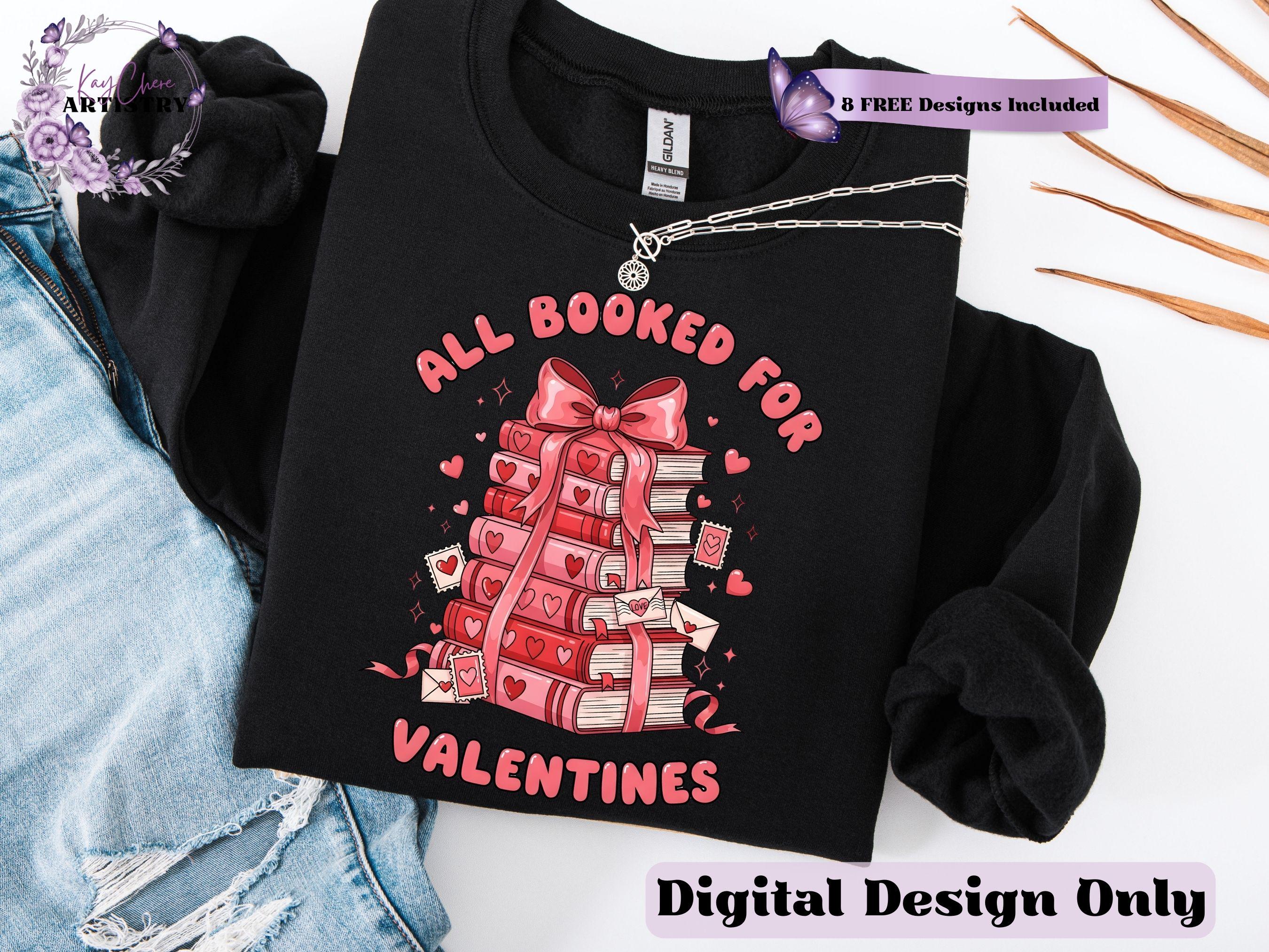 Valentine Book Lovers PNG, Bookish Valentines Quote Sublimation ...