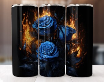 Customizable Red Roses Tumbler Skinny Tumbler Wrap Tumbler - Etsy