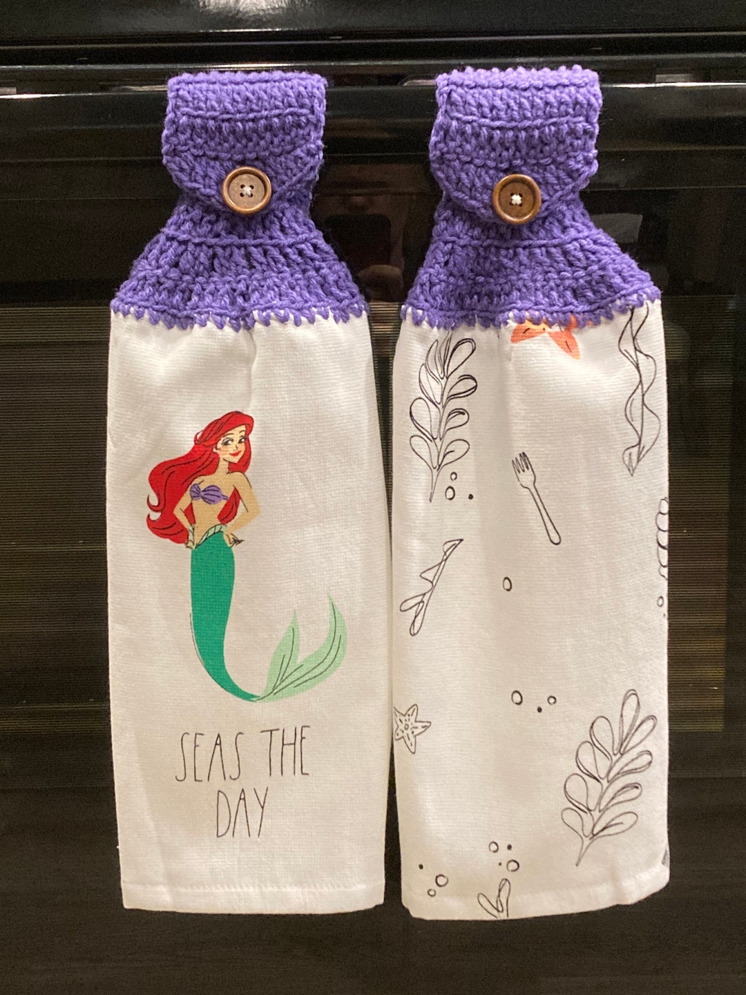 Seas the Day Little Mermaid Ariel Hand Towel - Etsy