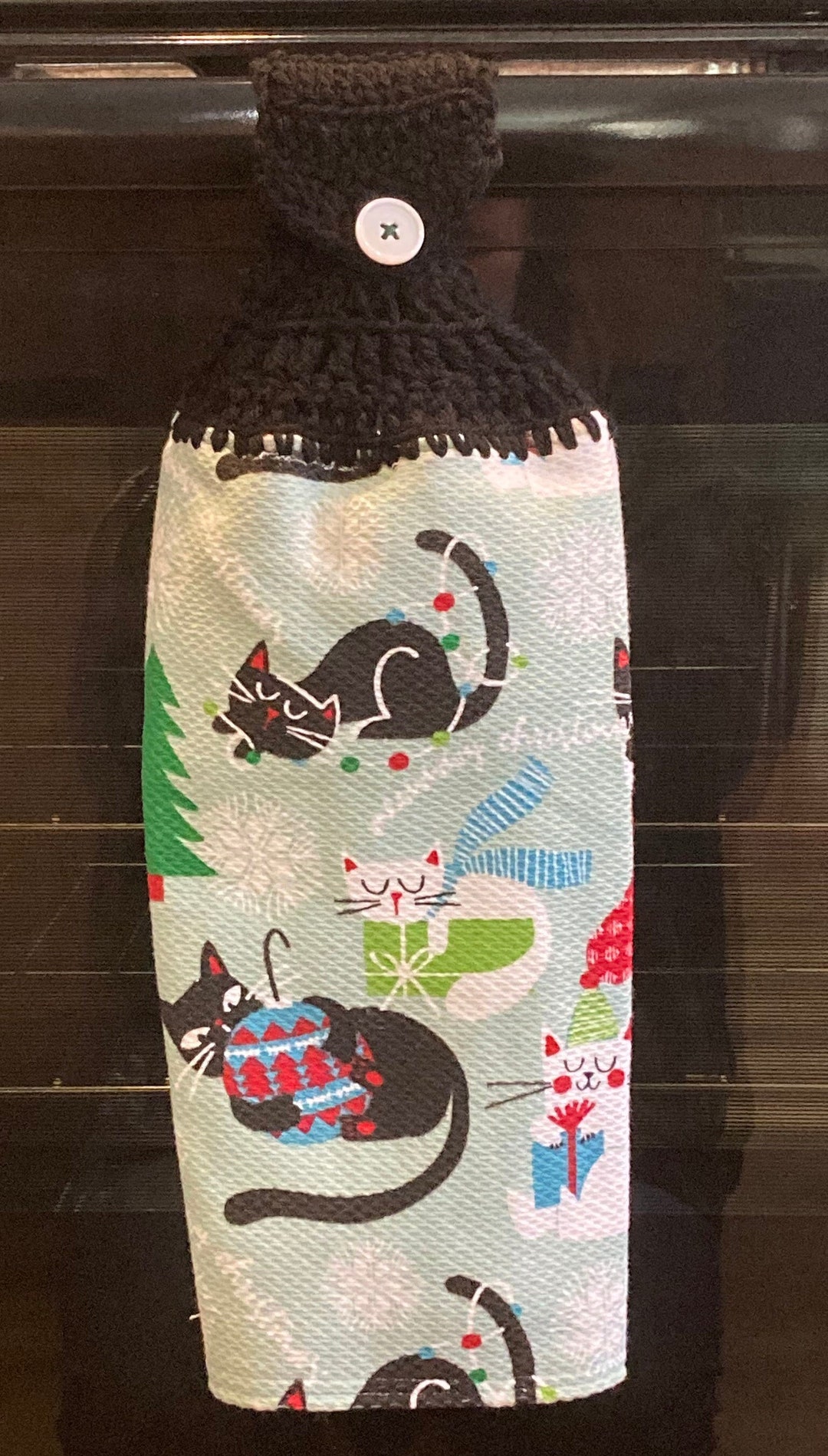Mint Green Cats Playing With Presents, Lights and Ornaments. - Etsy