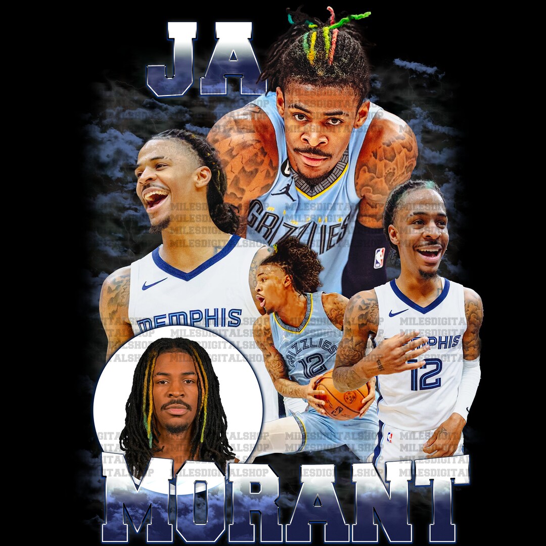 Ja Morant Png, Ja Morant T-shirt PNG Ja Morant Png, Vintage Oversized ...