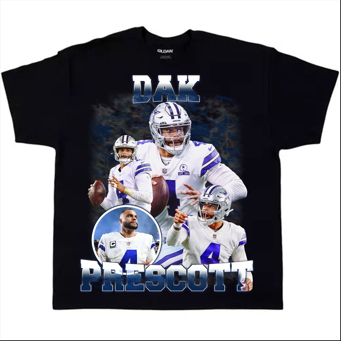 Dak Prescott Png, Dak Prescott T-shirt PNG, Dak Prescott Shirt, Vintage ...