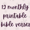 12 Monthly Bible Verse Printables - Etsy