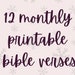 12 Monthly Bible Verse Printables - Etsy