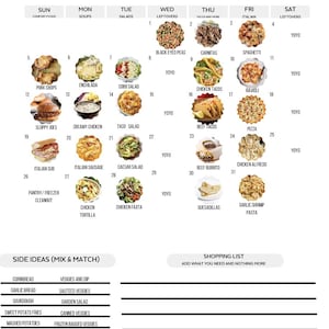 2025 Calendar Meal Plan for Busy Families - Etsy