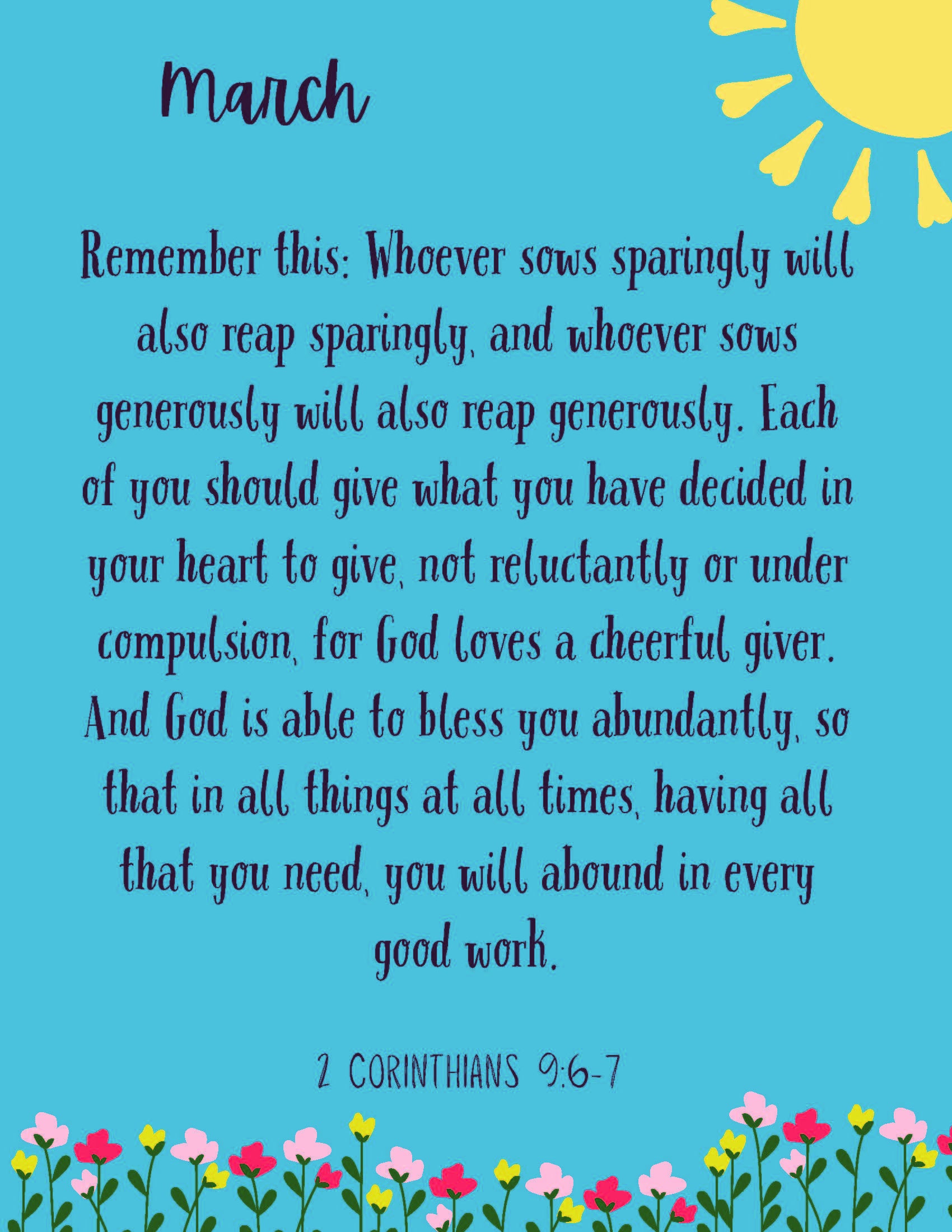 12 Monthly Bible Verse Printables - Etsy