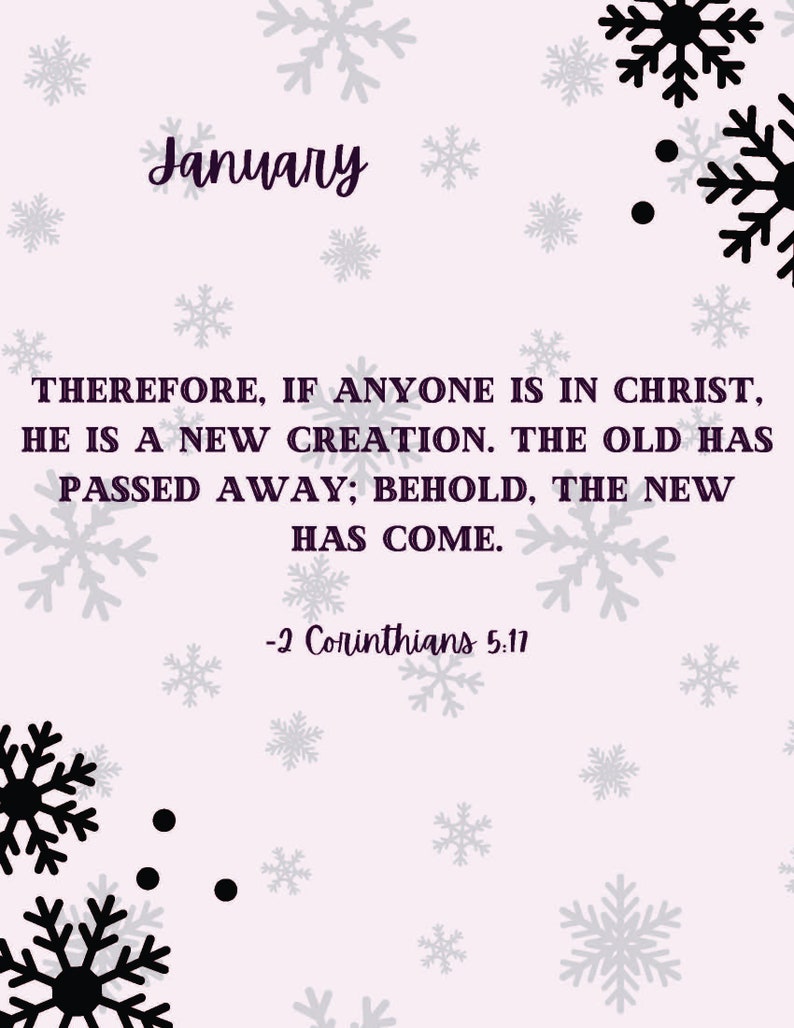 12 Monthly Bible Verse Printables - Etsy