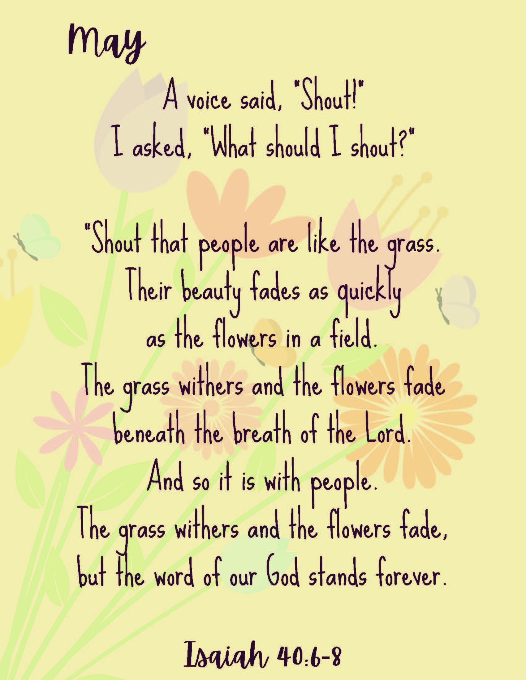 12 Monthly Bible Verse Printables - Etsy