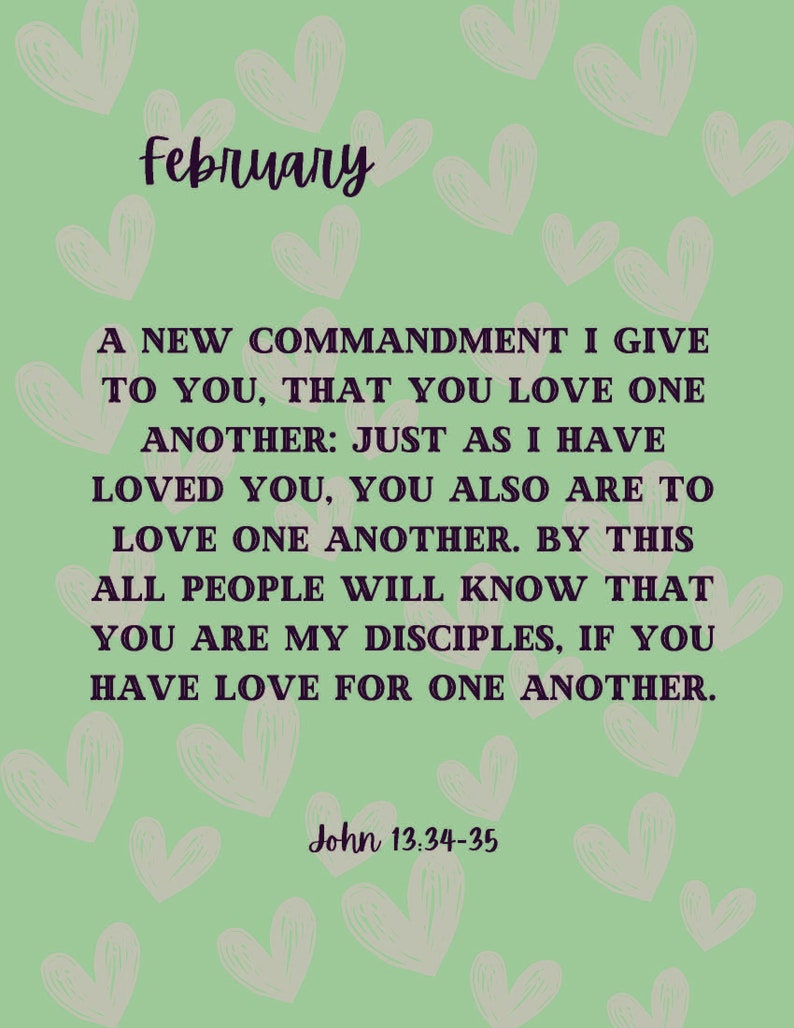 12 Monthly Bible Verse Printables - Etsy