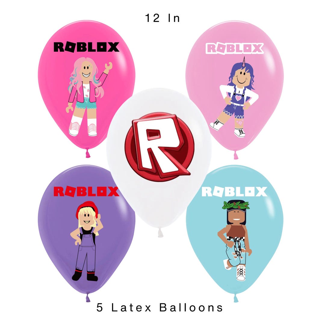Girl Roblox Balloon, Roblox Party Decorations, Roblox Party, Roblox ...
