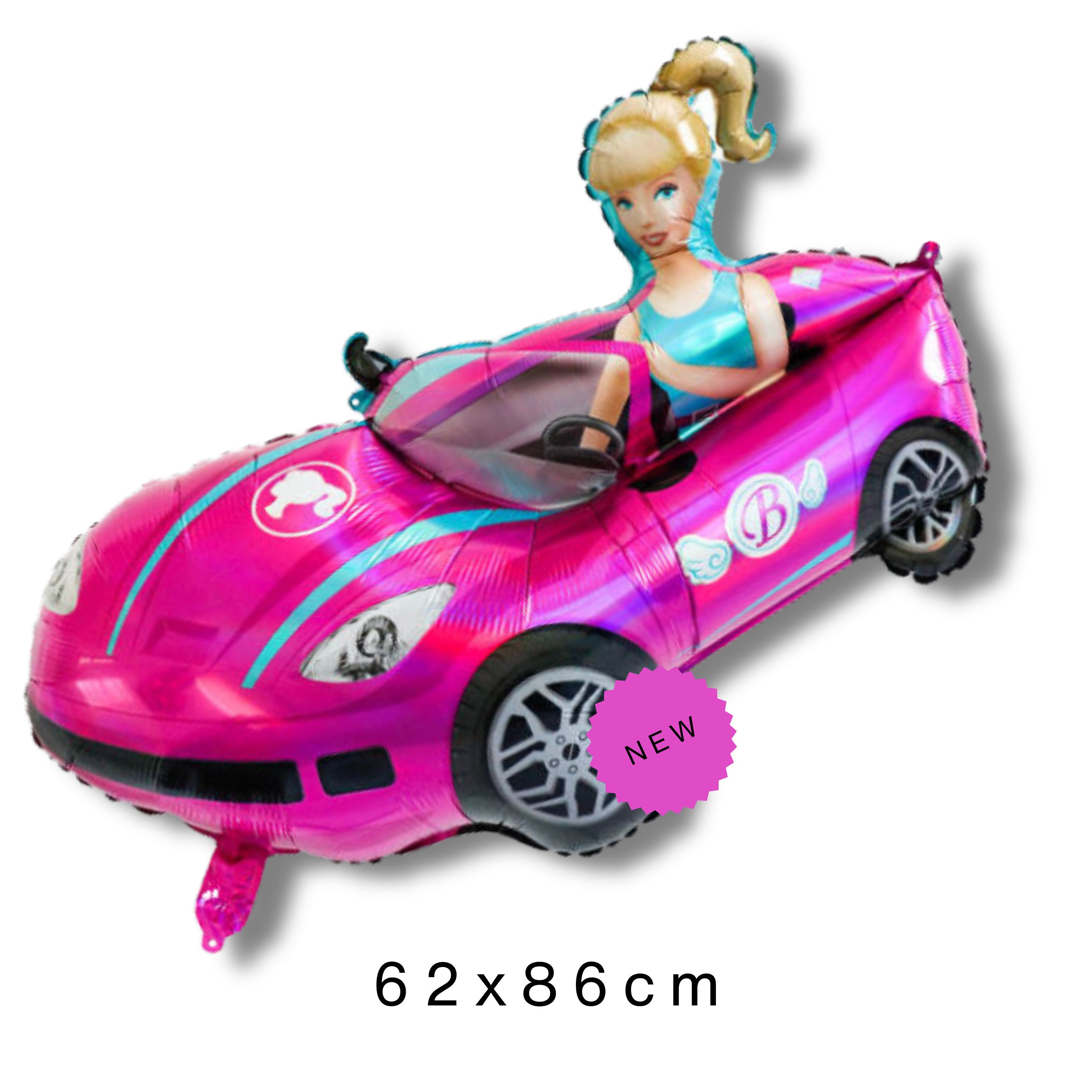 Barbie Logo Car Balloon Classic Balloon Barbie Party Come on Lets Go ...