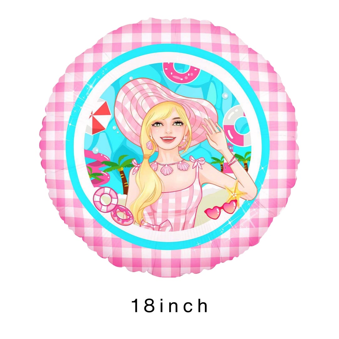 Barbie Logo Balloon Barbie Balloon Barbie Party Come on Lets Go Party ...
