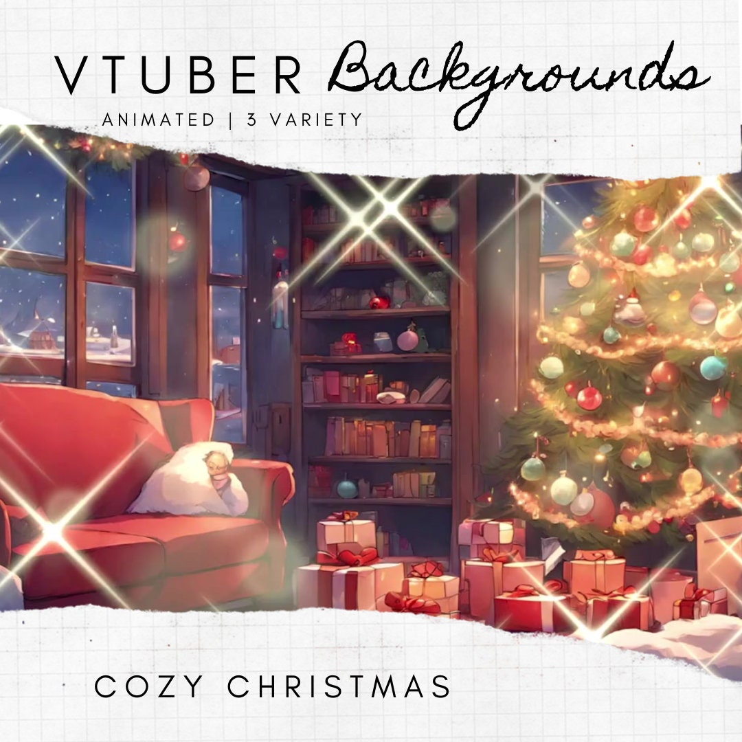 Animated Background for Vtuber Twitch Overlay Cozy Cozy Christmas ...