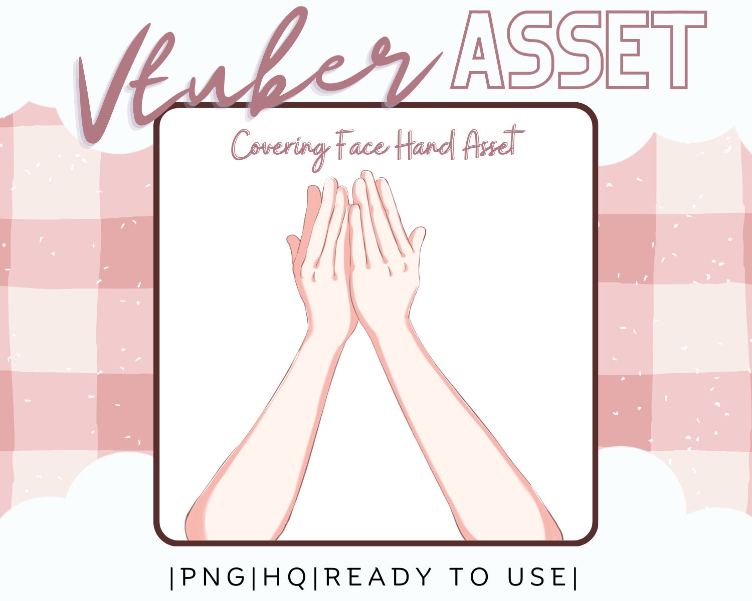 Vtuber Asset Hand Asset Covering Face - Etsy