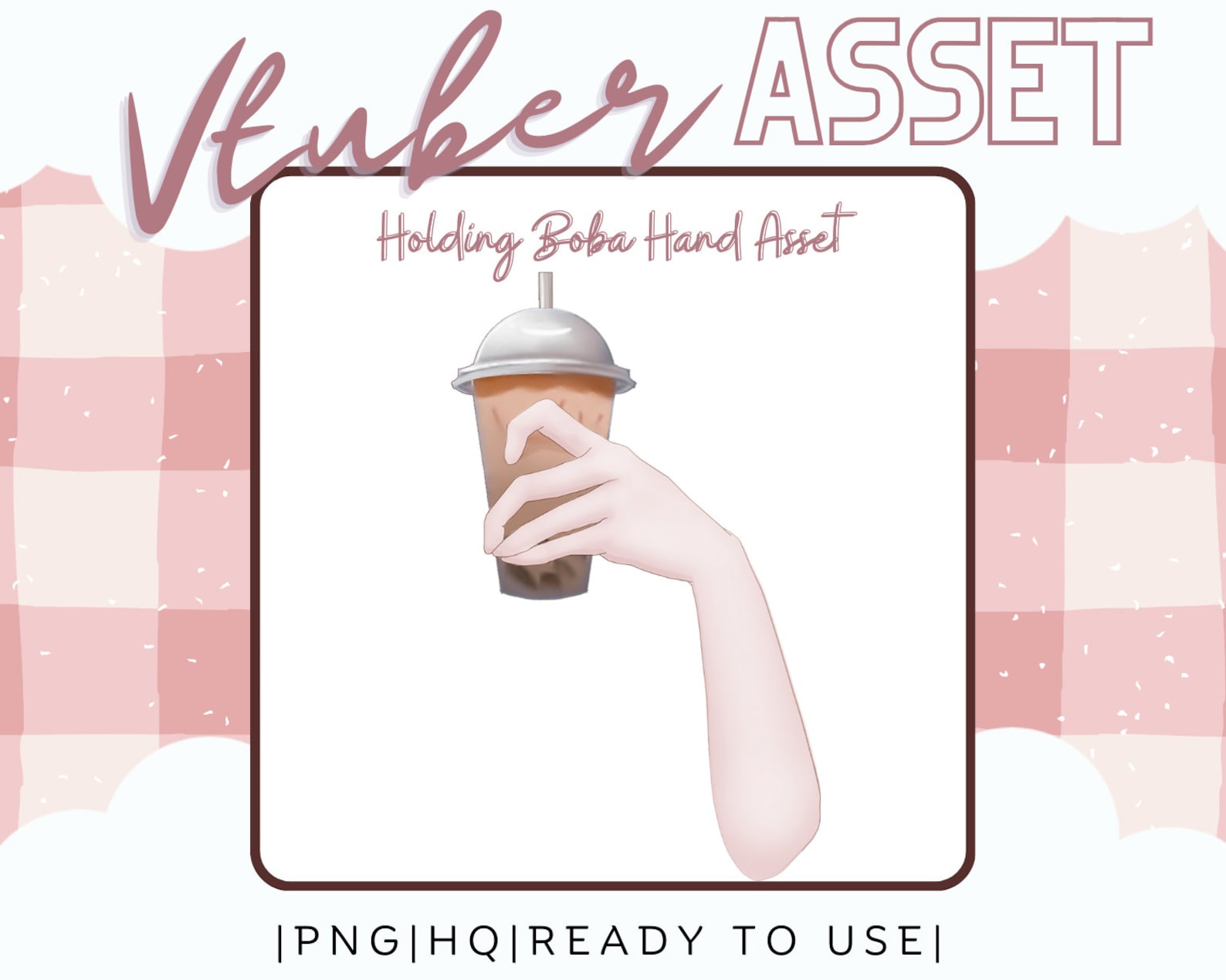 Vtuber Asset Holding Boba Hand Asset Twitch Channel Point Redeem Funny ...