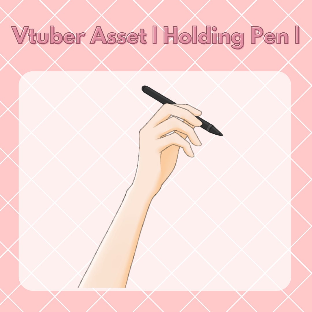 Vtuber Asset Hand Asset Holding Pen - Etsy