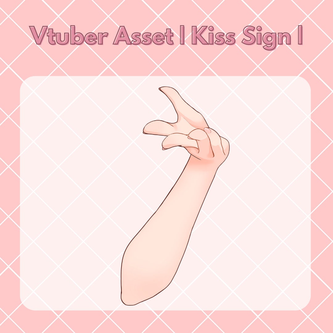 Vtuber Asset Hand Asset Kissing Sign - Etsy UK