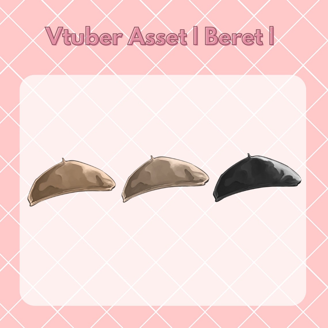 Vtuber Asset Artsy Beret Kawaii - Etsy