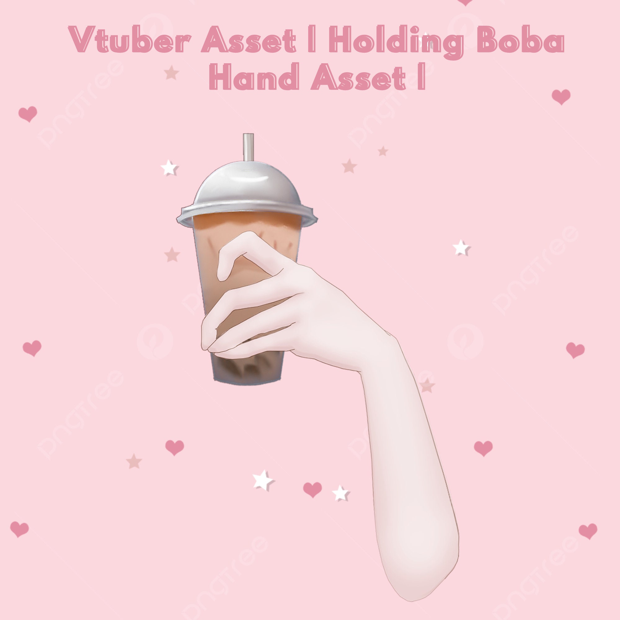 Vtuber Asset Holding Boba Hand Asset - Etsy