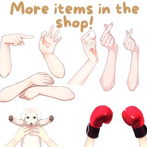 Vtuber Asset Hand Asset Pack Reaching Through Screen - Etsy