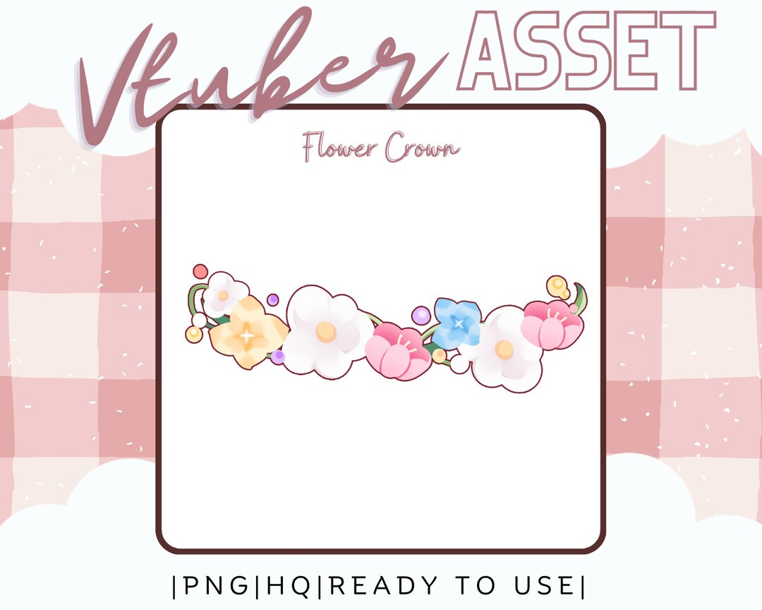 Vtuber Asset Flower Crown Asset - Etsy