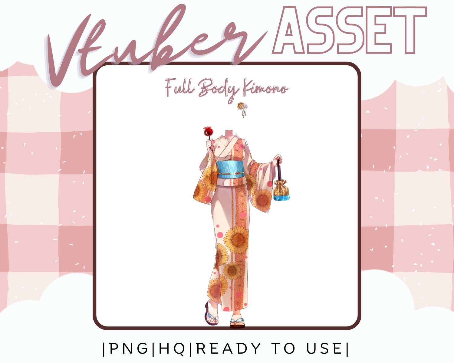 Vtuber Asset Full Body Kimono PNG Asset - Etsy Portugal