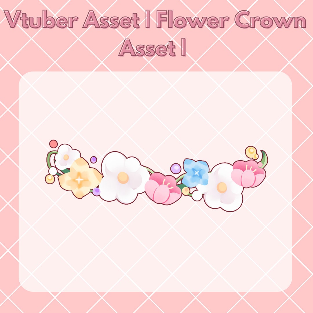 Vtuber Asset Flower Crown Asset - Etsy