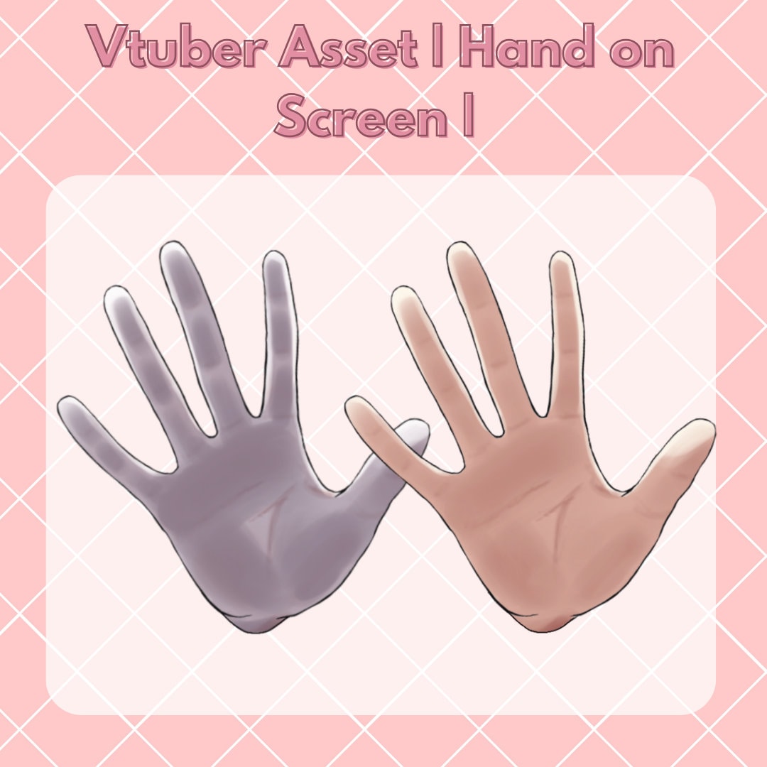 Vtuber Asset Hand on Screen Hand Asset - Etsy