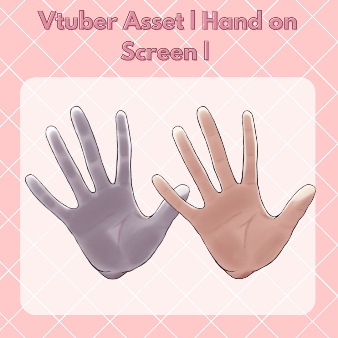 Vtuber Asset Hand on Screen Hand Asset - Etsy