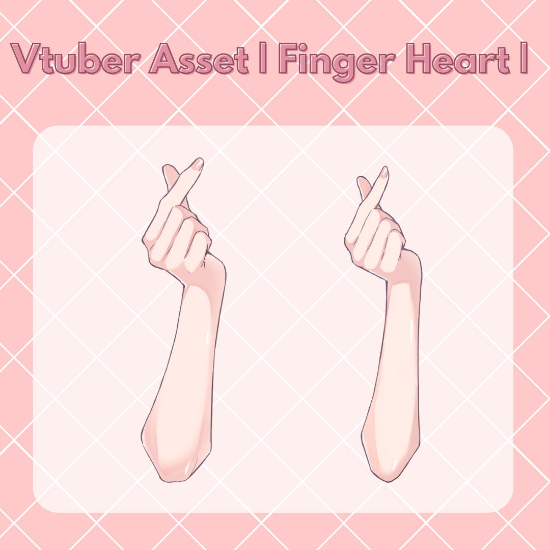 Vtuber Asset Hand Asset Finger Heart Kpop masculine and Feminine - Etsy ...