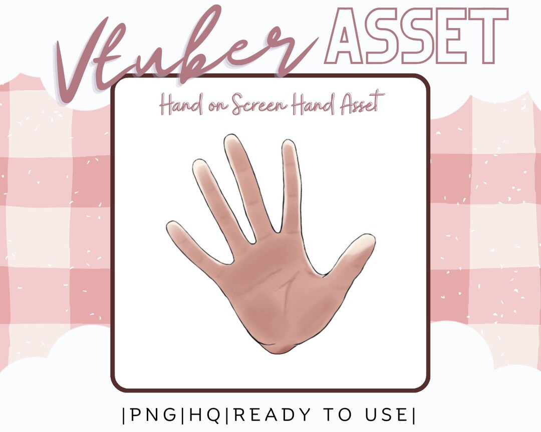 Vtuber Asset Hand on Screen Hand Asset OBS Streamlabs Vtube Studio ...
