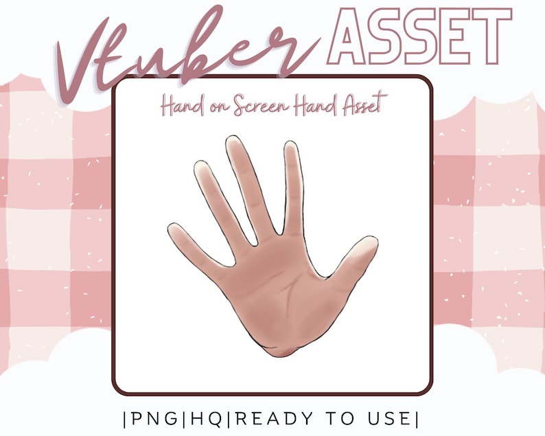 Vtuber Asset Hand on Screen Hand Asset OBS Streamlabs Vtube Studio ...