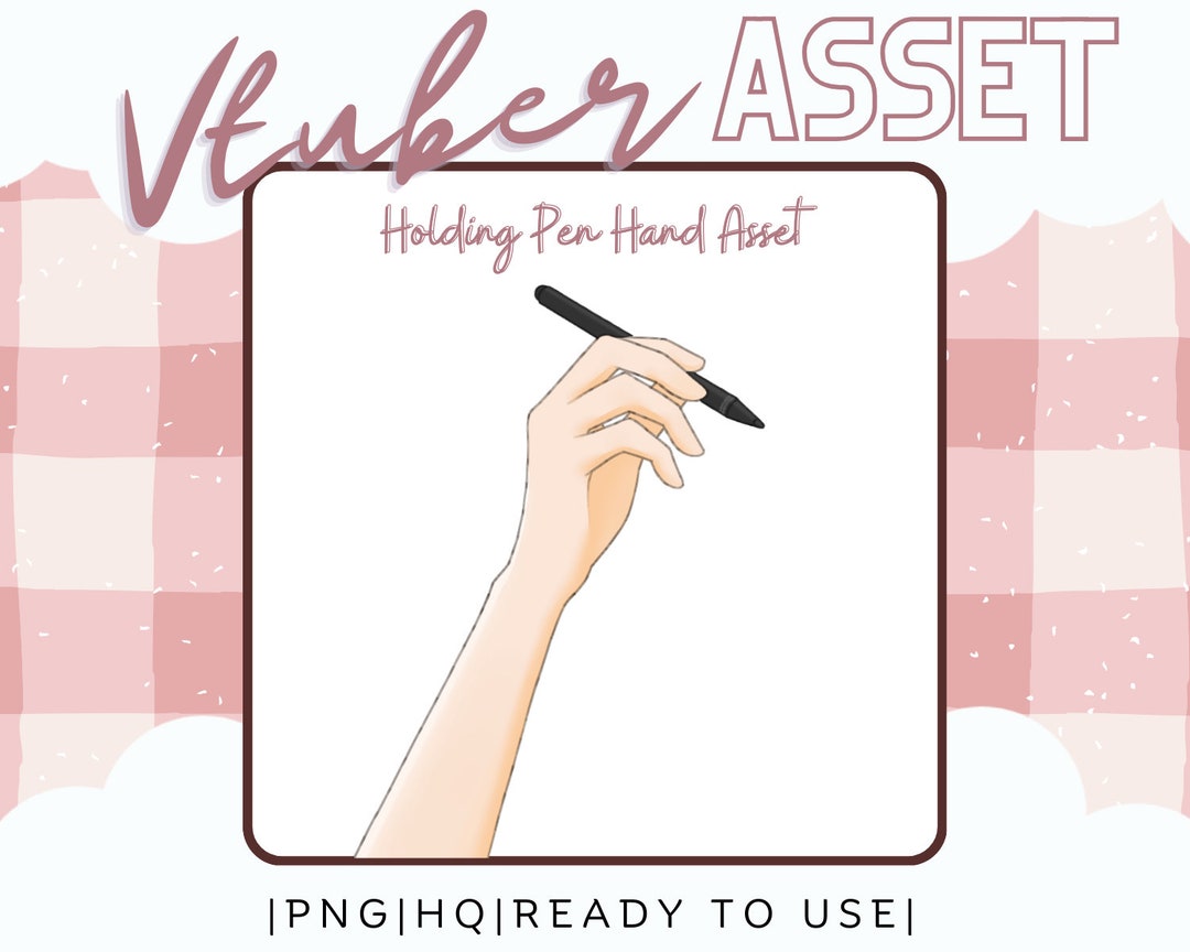 Vtuber Asset Hand Asset Holding Pen - Etsy