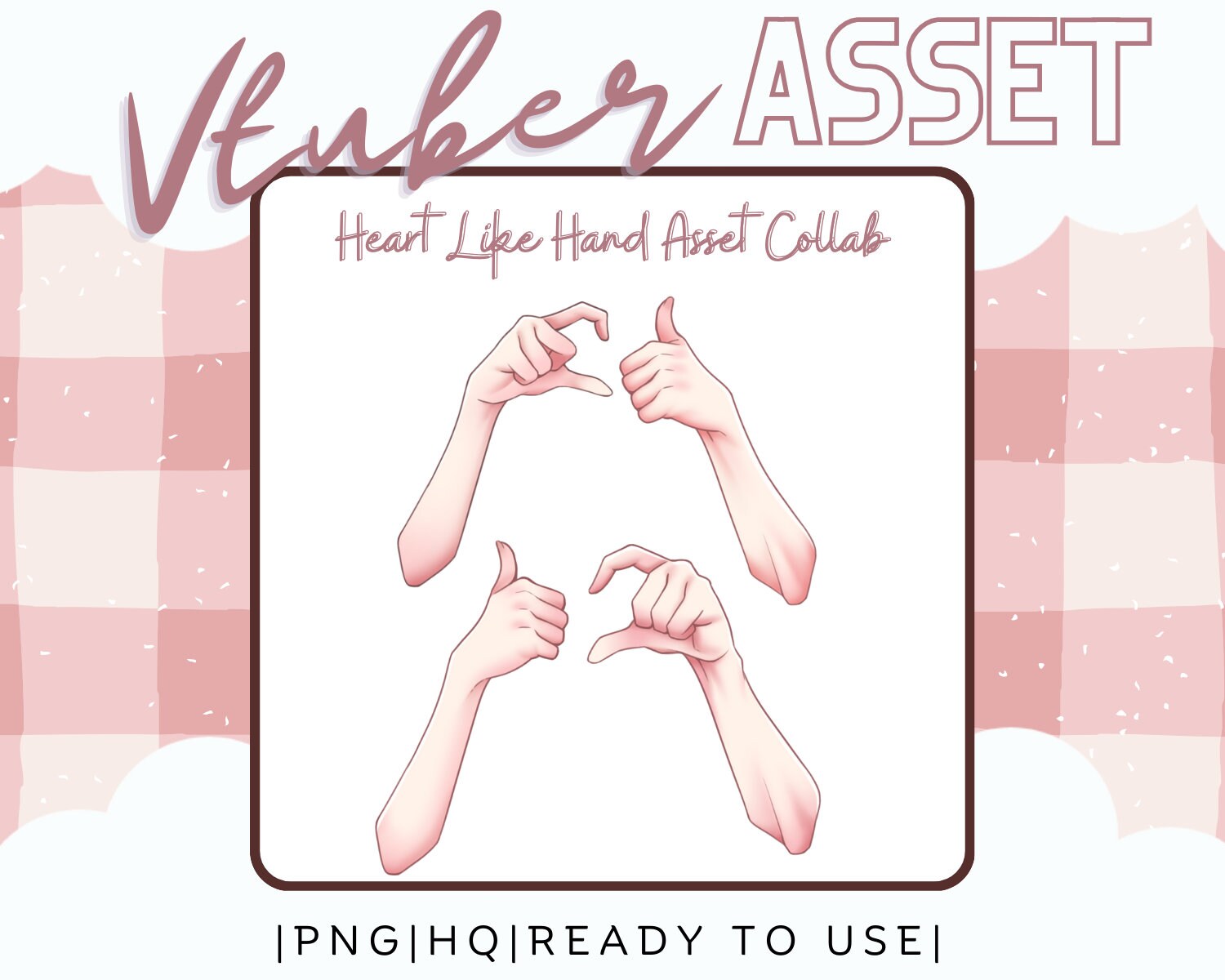 Vtuber Asset Like Heart Hand Asset - Etsy