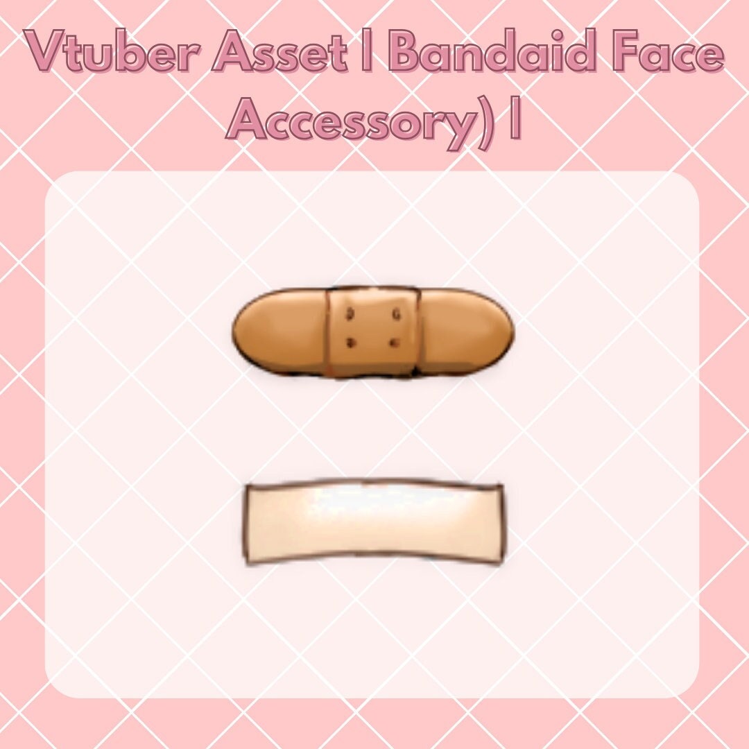 Vtuber Asset Kawaii Bandaid Face Accessory - Etsy